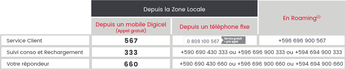 Service Client Mobile - Digicel Business